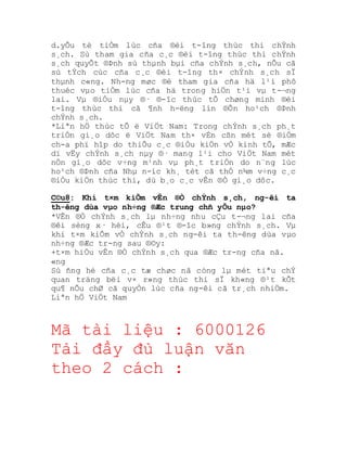 đề cương môn chính sách công có đáp án | DOC