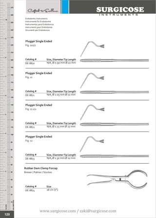 ENDODONTIC INSTRUMENTS [SURGICOSE PAKISTAN] | PDF