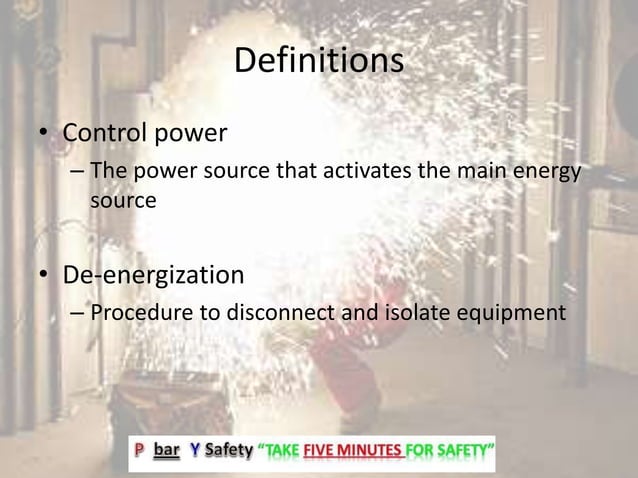 De energization and lockout safety reminder training | PPTX