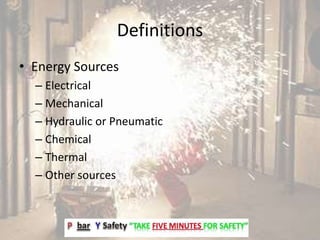 De energization and lockout safety reminder training | PPTX