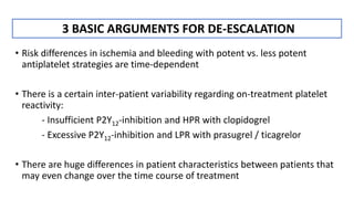 De-escalation of P2Y12 Inhibitors - Dr. Aradi | PDF