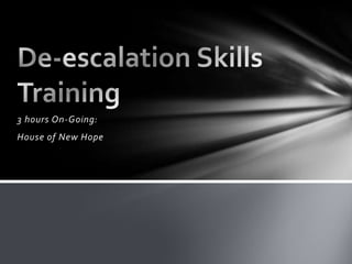 De escalation skills training | PPT