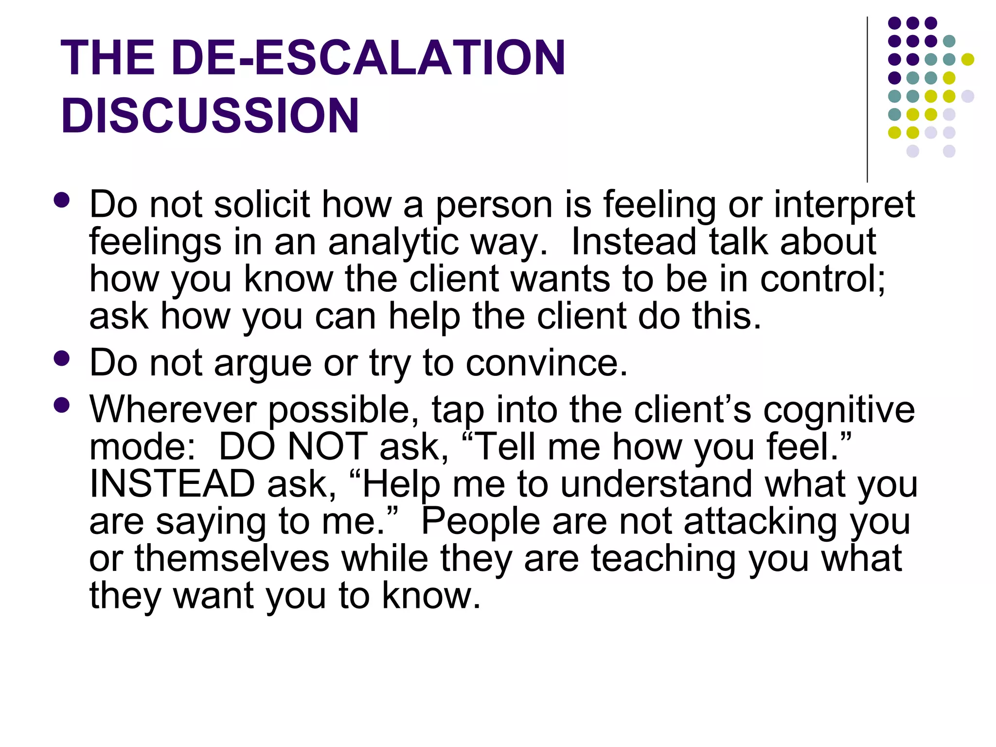 De escalation techniques | PPT
