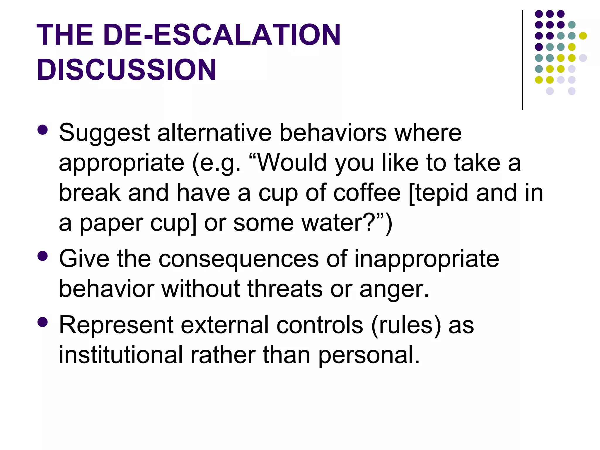 De escalation techniques | PPT