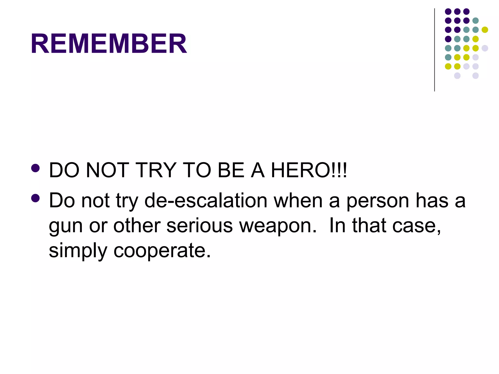 De escalation techniques | PPT