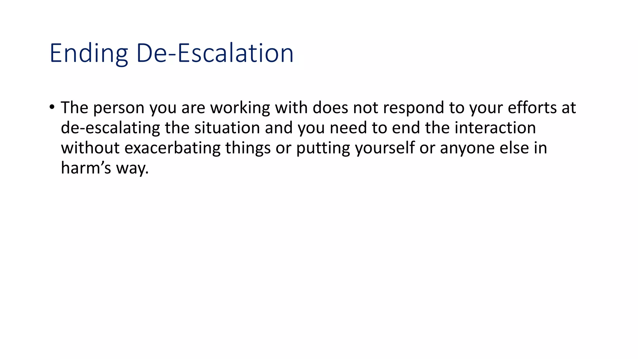 De-Escalation Techniques for Law Enforcement | PPTX