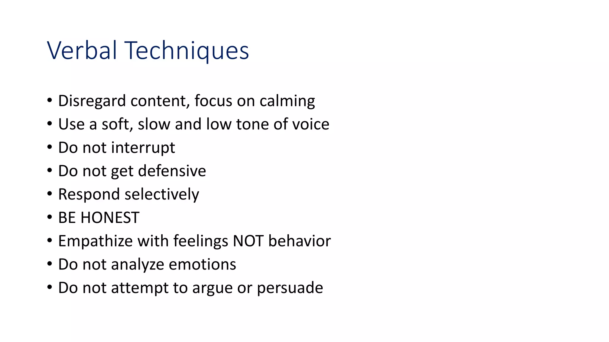 De-Escalation Techniques for Law Enforcement | PPTX