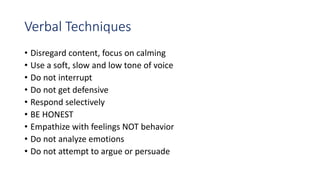 De-Escalation Techniques for Law Enforcement | PPTX
