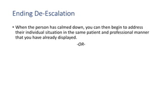 De-Escalation Techniques for Law Enforcement | PPTX