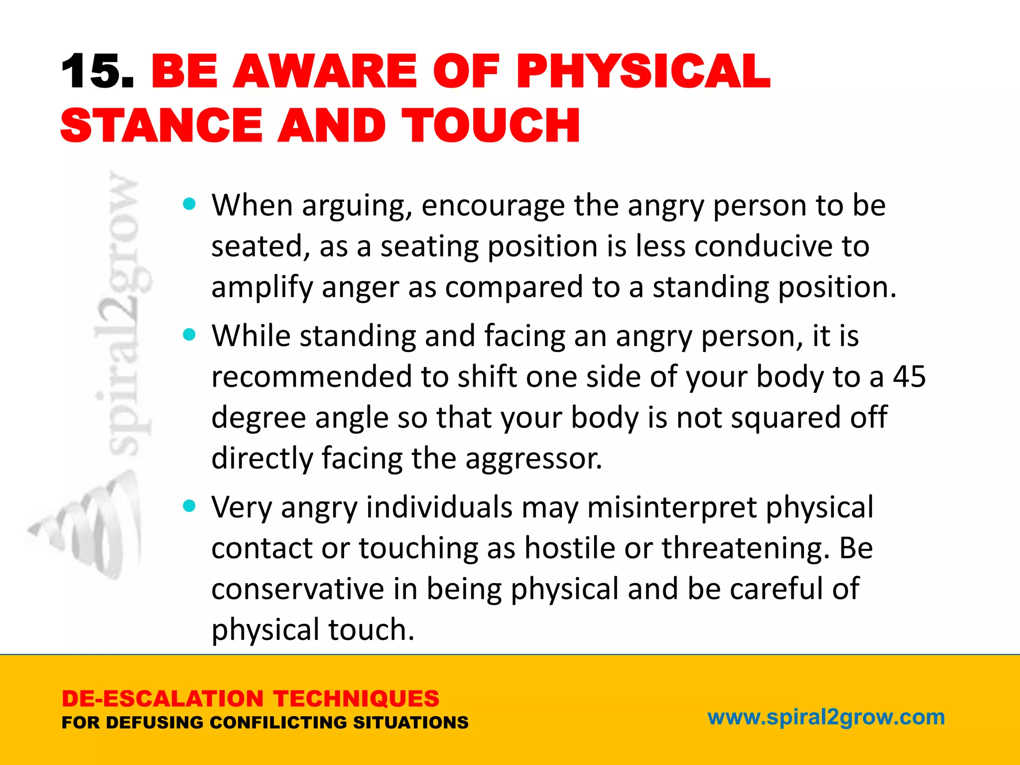 De escalation techniques in relationship | PPTX