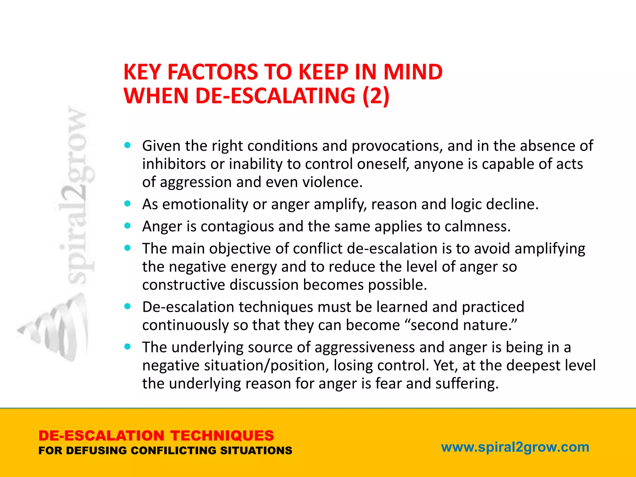 De escalation techniques in relationship | PPTX