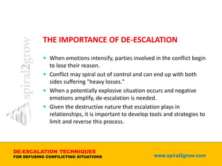 De escalation techniques in relationship | PPTX