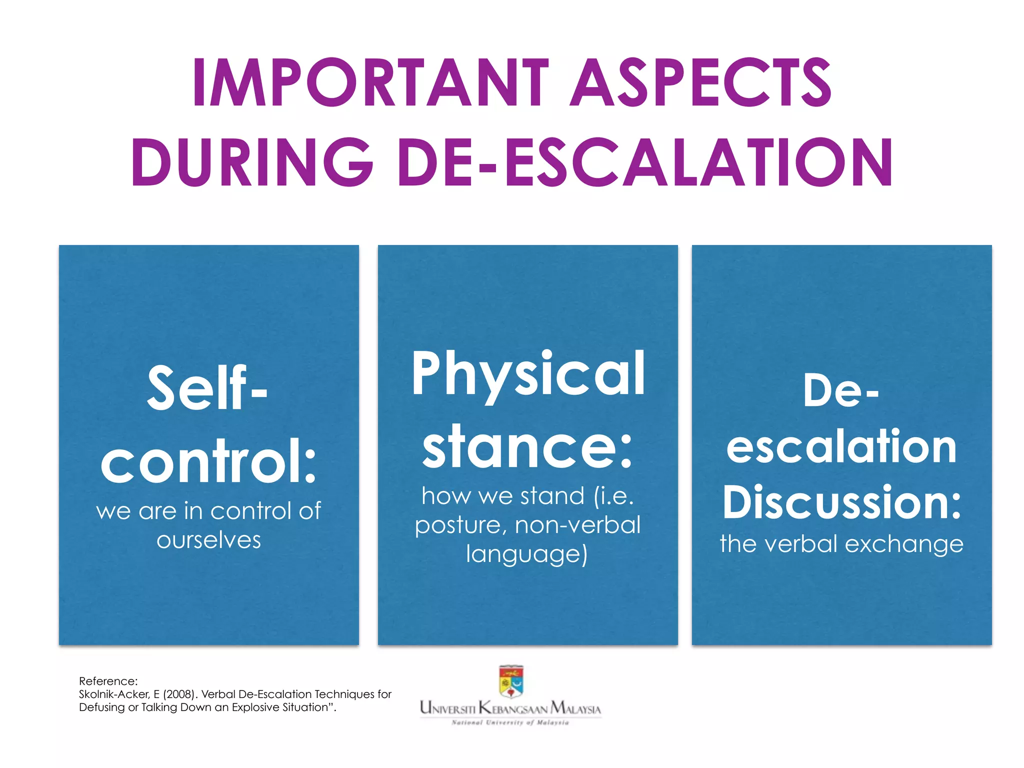 De-escalation technique | PDF
