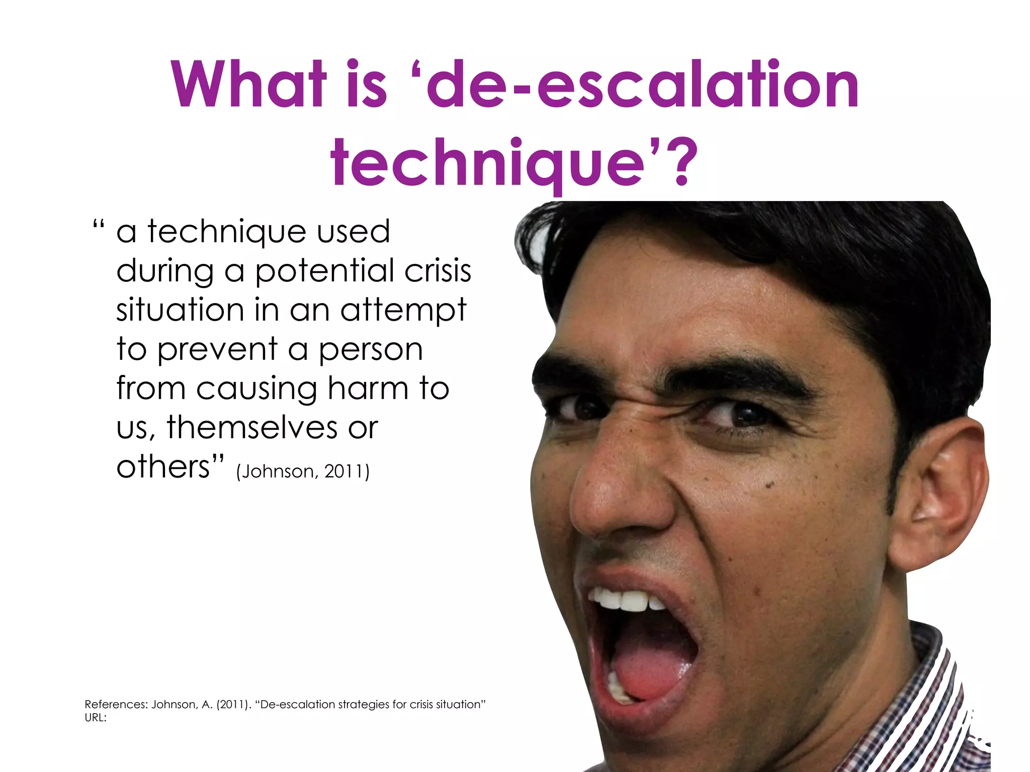 De-escalation technique | PDF