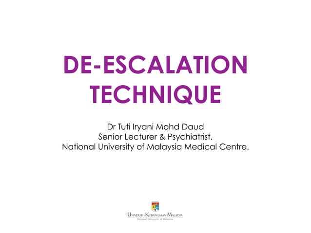 De-escalation technique | PDF