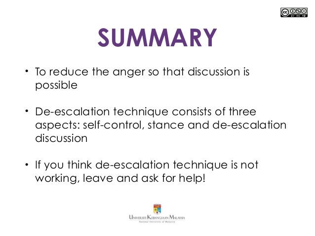 De-escalation technique | PDF