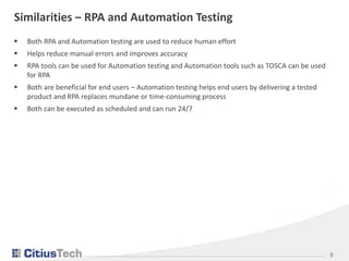 Demystifying Robotic Process Automation (RPA) & Automation Testing | PPT