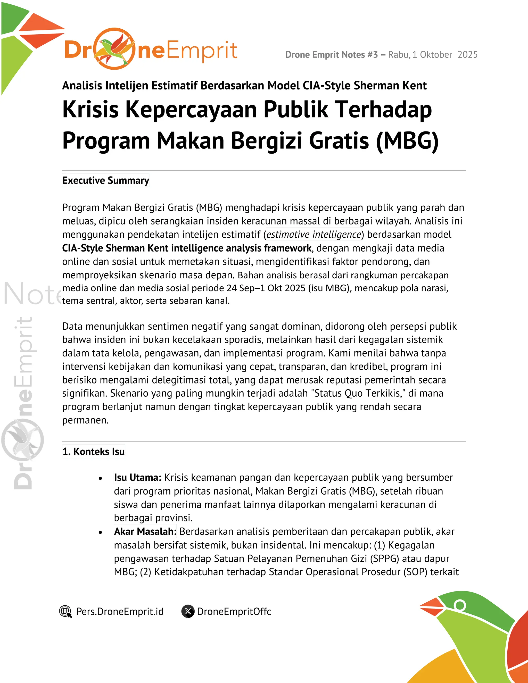 Analisis Intelijen Estimatif Berdasarkan Model CIA-Style Sherman Kent ...