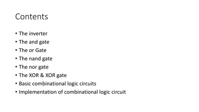 introduction of logic gates | PPTX