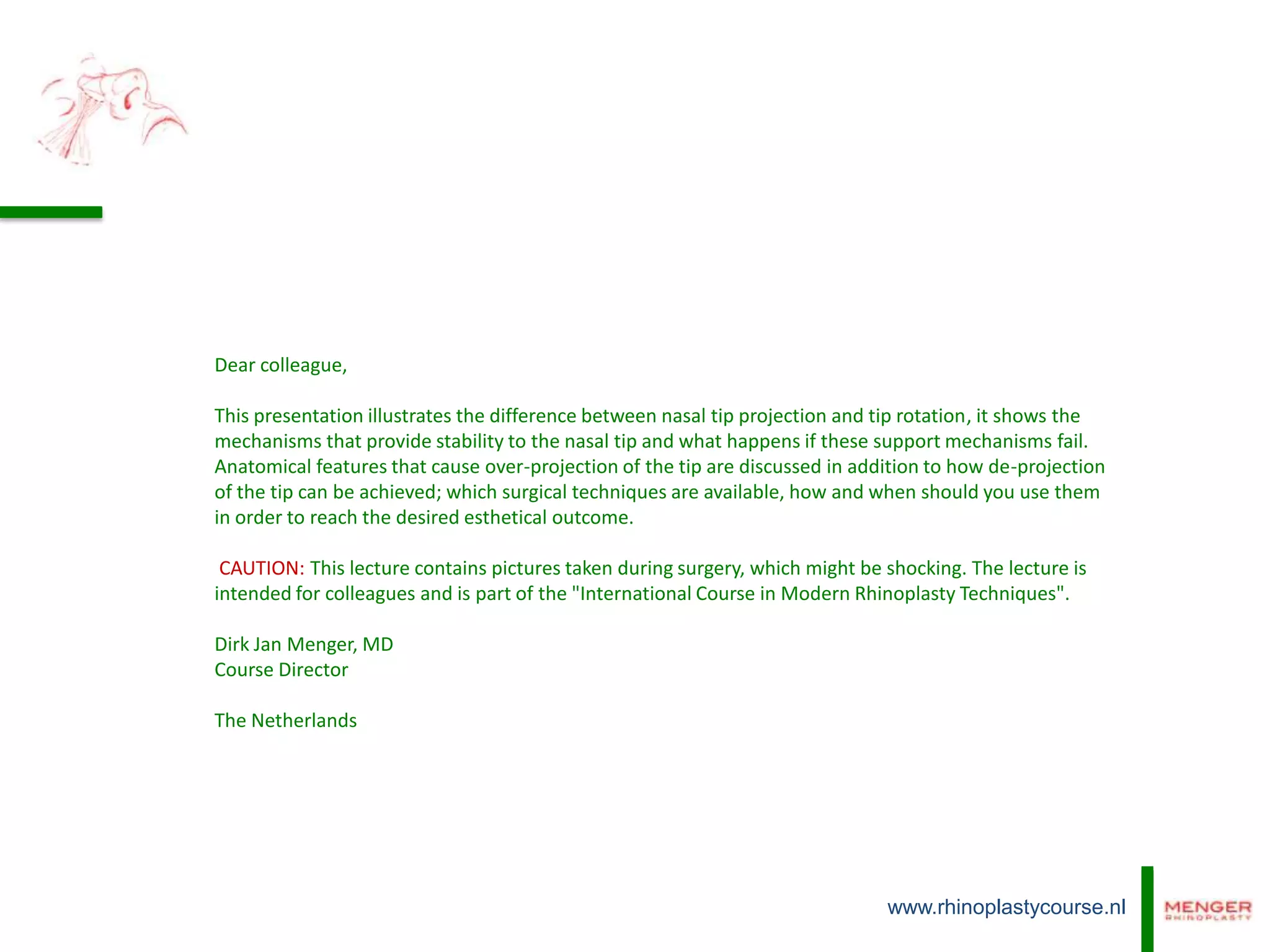 De-projection of the nasal tip | PPTX