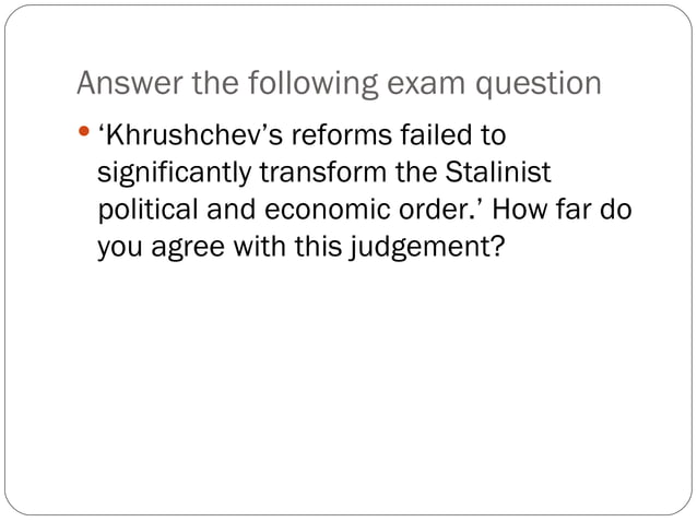 De Stalinisation | PPT