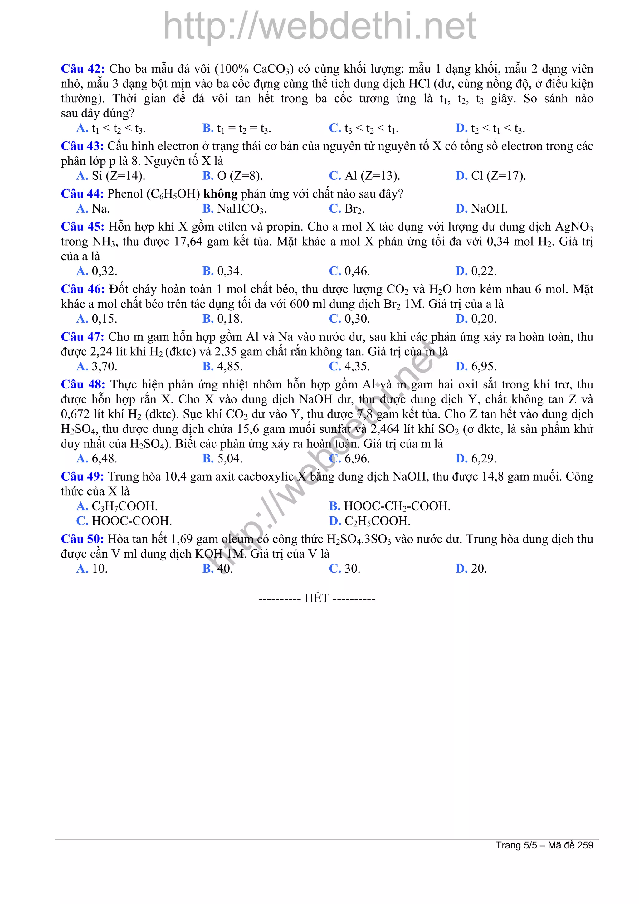 De thi-dai-hoc-mon-hoa-nam-2014 | PDF