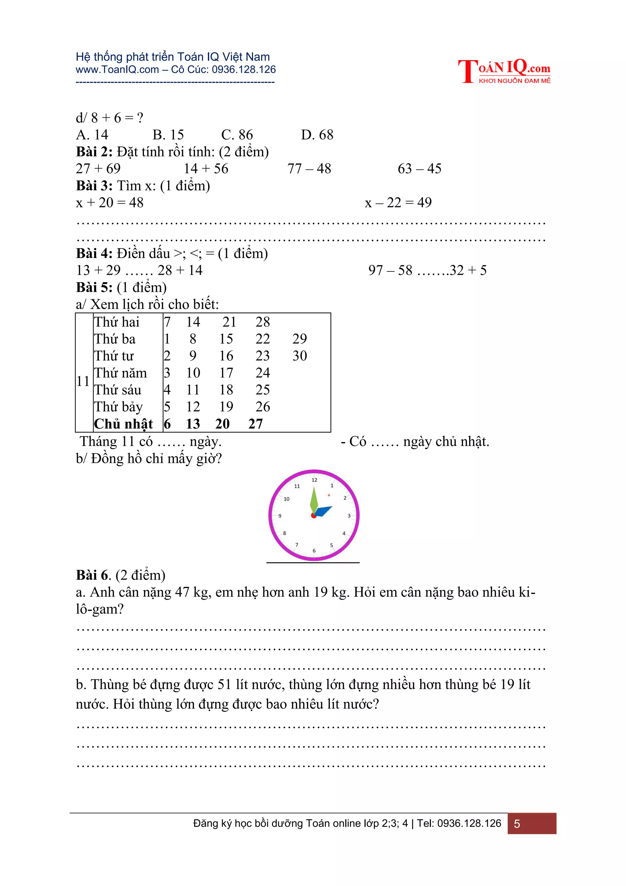 De thi-on-tap-cuoi-hk1-toan2 | PDF