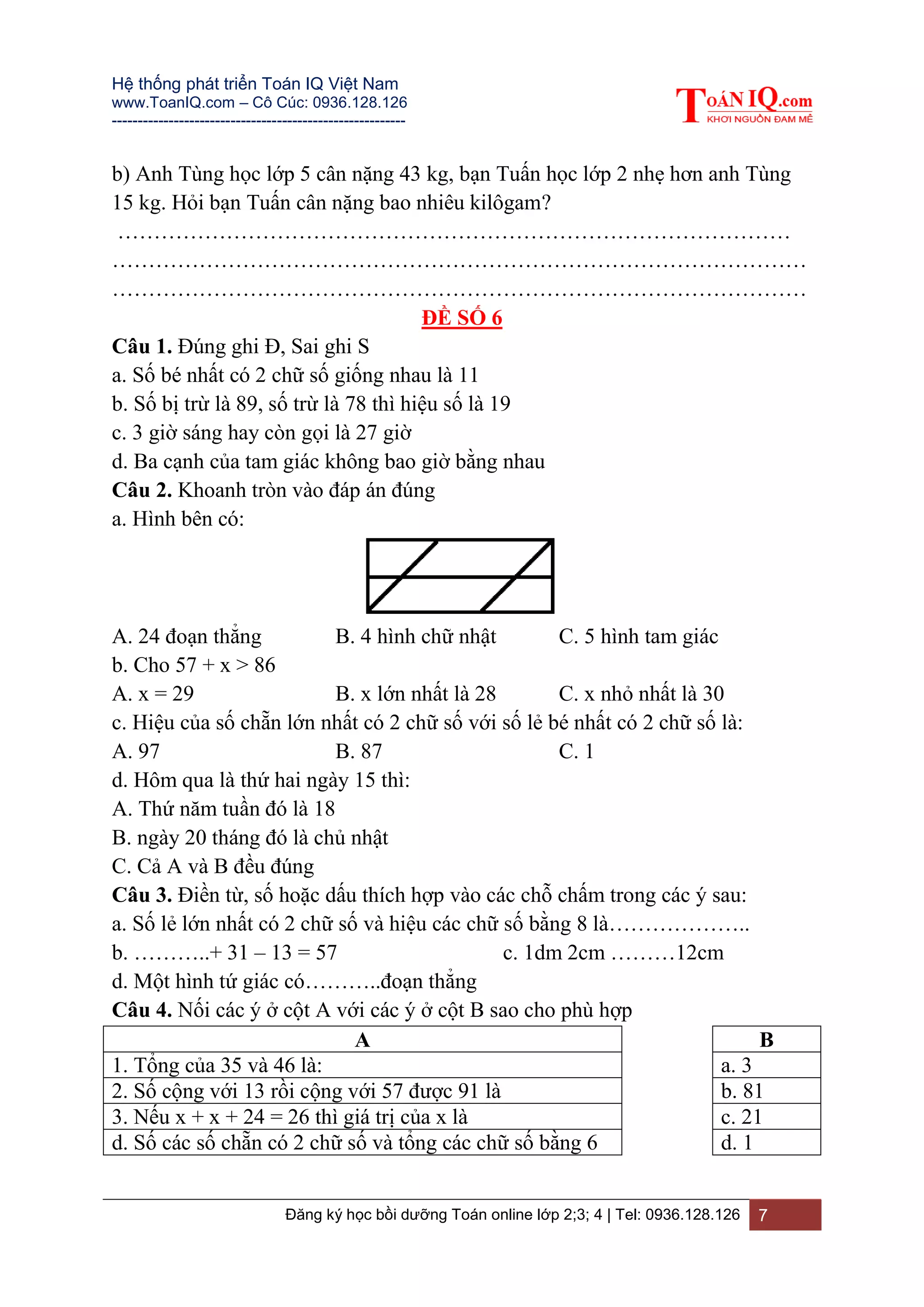 De thi-on-tap-cuoi-hk1-toan2 | PDF