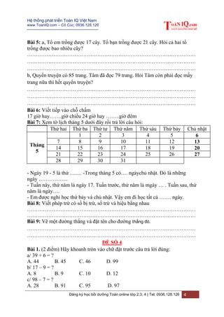 De thi-on-tap-cuoi-hk1-toan2 | PDF