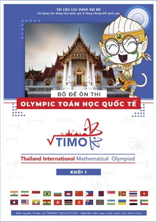 ĐỀ THI TOÁN TIMO LỚP 1 VÒNG LOẠI VÀ CHUNG KẾT QUỐC GIA | PDF