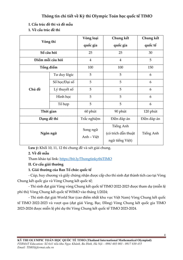 ĐỀ THI TOÁN TIMO LỚP 2 VÒNG LOẠI VÀ CHUNG KẾT QUỐC GIA | PDF
