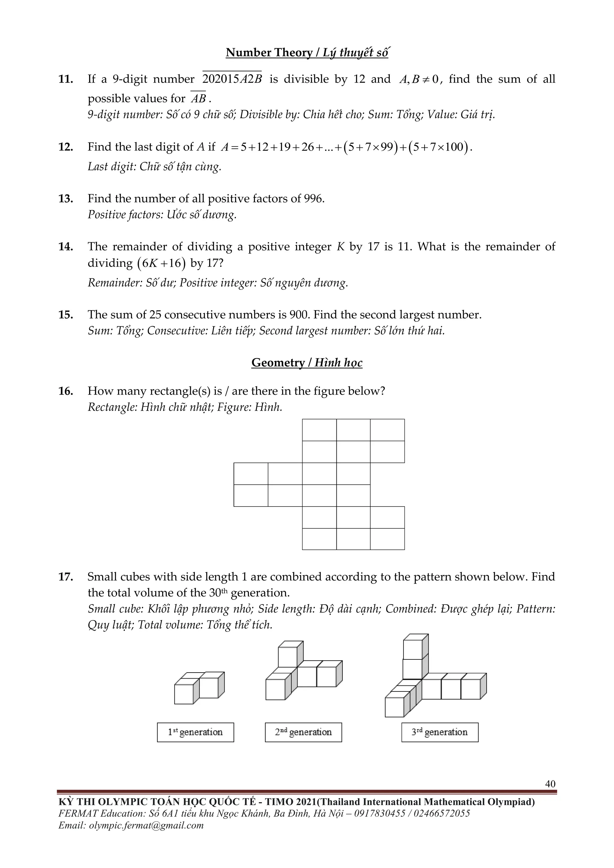 ĐỀ THI TOÁN TIMO LỚP 6 VÒNG LOẠI VÀ CHUNG KẾT QUỐC GIA | PDF