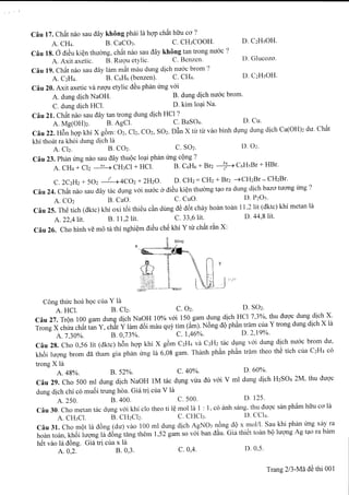 Đề thi tuyển sinh vào lớp 10 môn Hóa học Hà Nội năm 2019 - 2020 (Đề tham khảo) | PDF