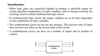 DIGITAL ELECTRONICS :UNIT-II-COMBINATIONAL CIRCUIT DESIGN | PPTX