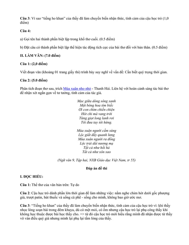 De va-dap-an-thi-vao-10-mon-van-tinh-vinh-long-nam-2019 | PDF