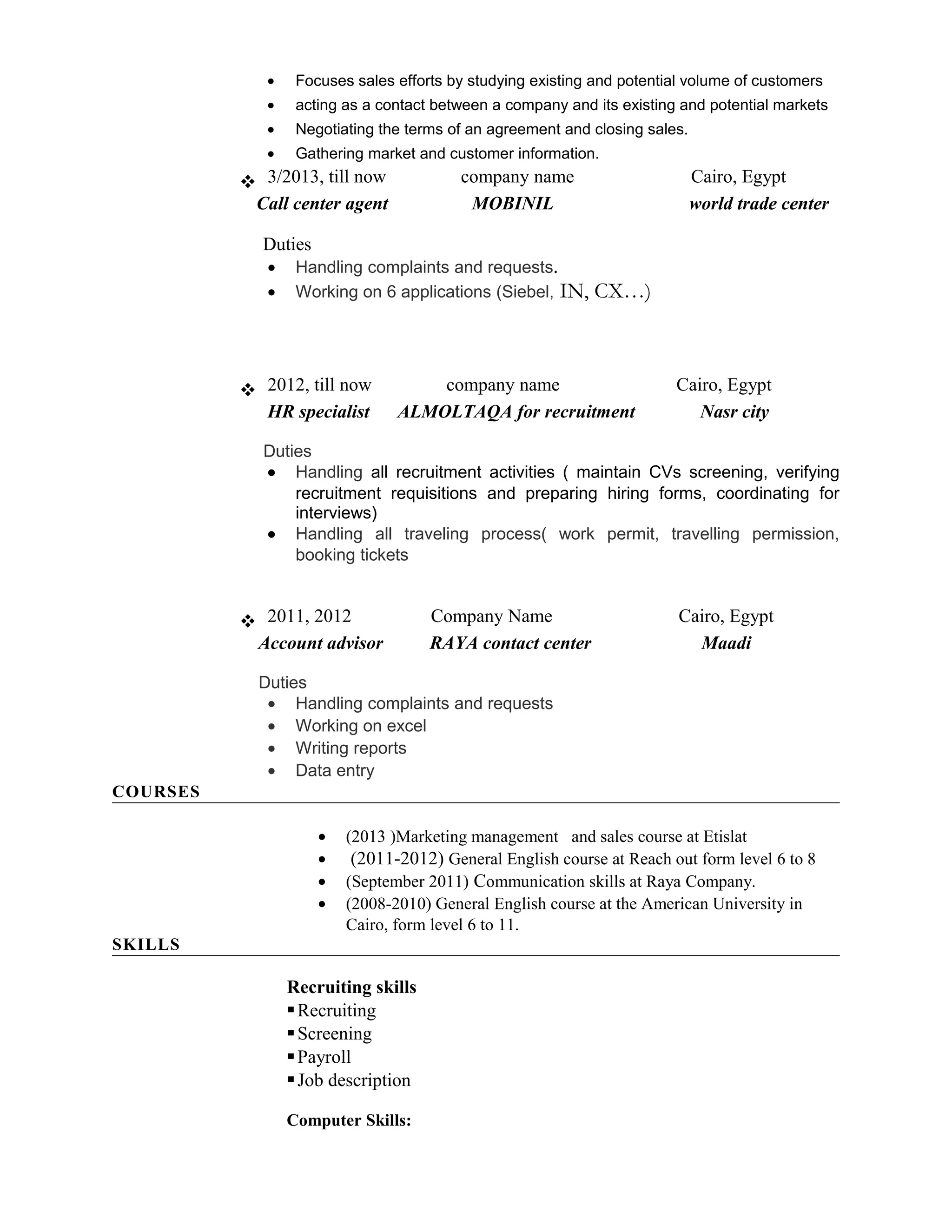 Ahmed Mubarak-CV | PDF