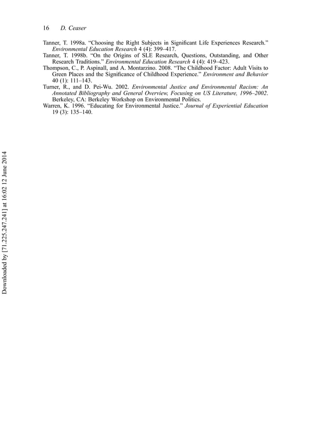 Significant Life Experiences publication | PDF