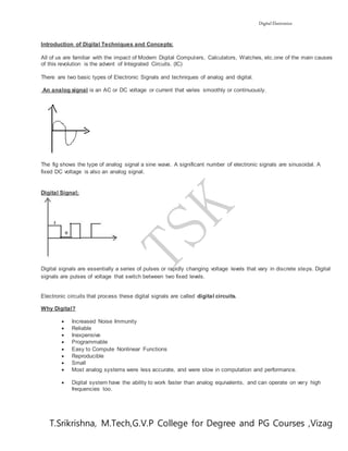 Digital Electronics Notes | DOCX