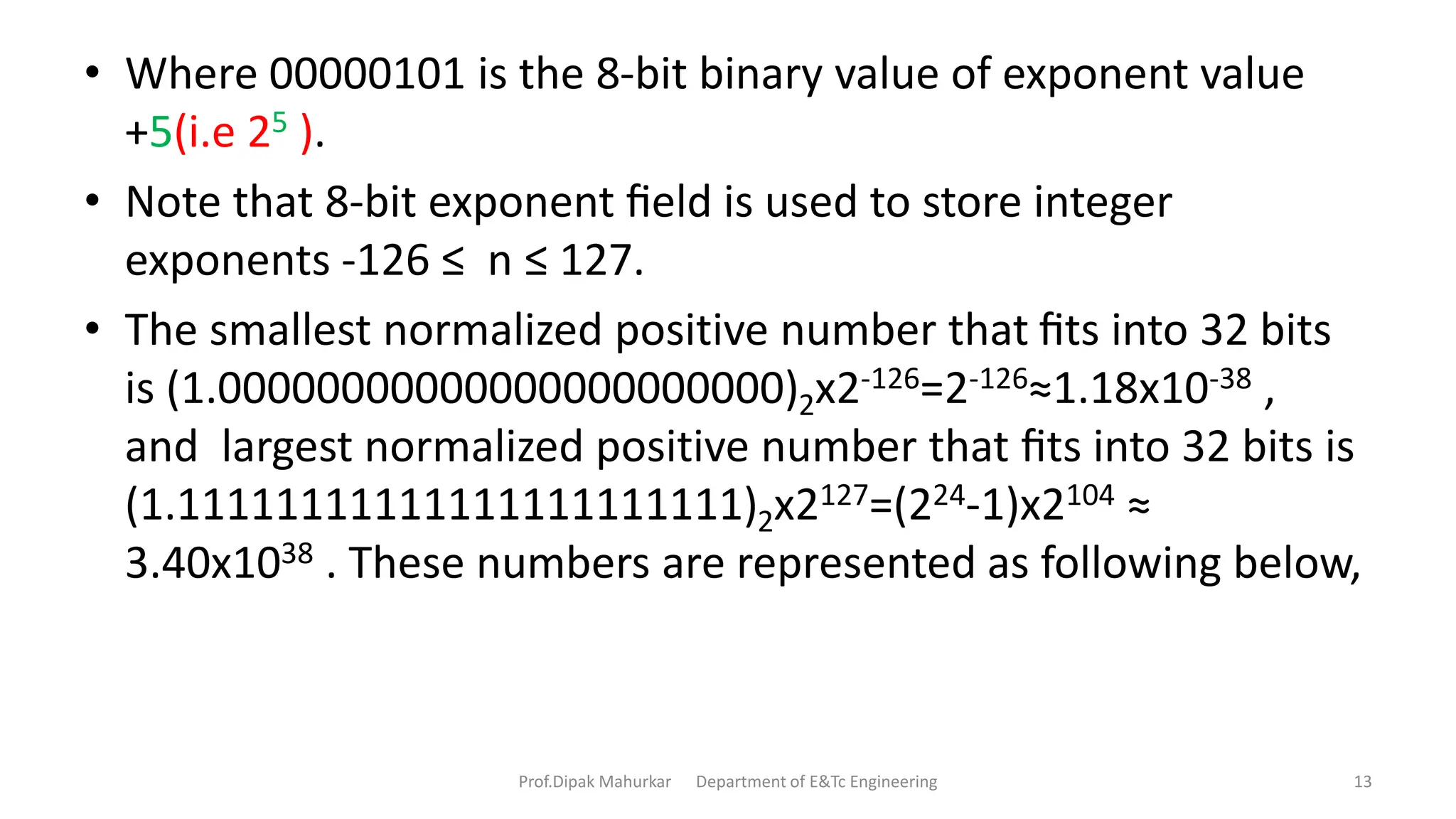 computer arithmetic’s (fixed and floating point) | PPTX