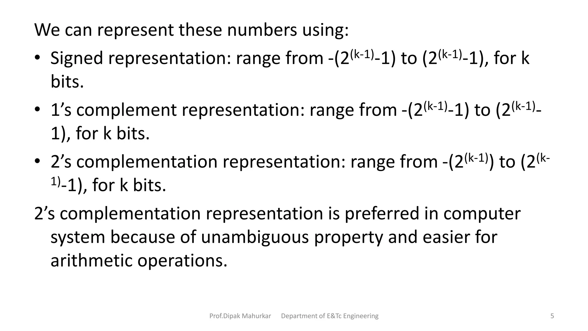 computer arithmetic’s (fixed and floating point) | PPTX