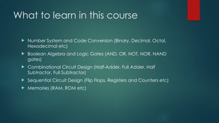 Digital Electronics with Boolean Algebra and Logic Gates | PPTX