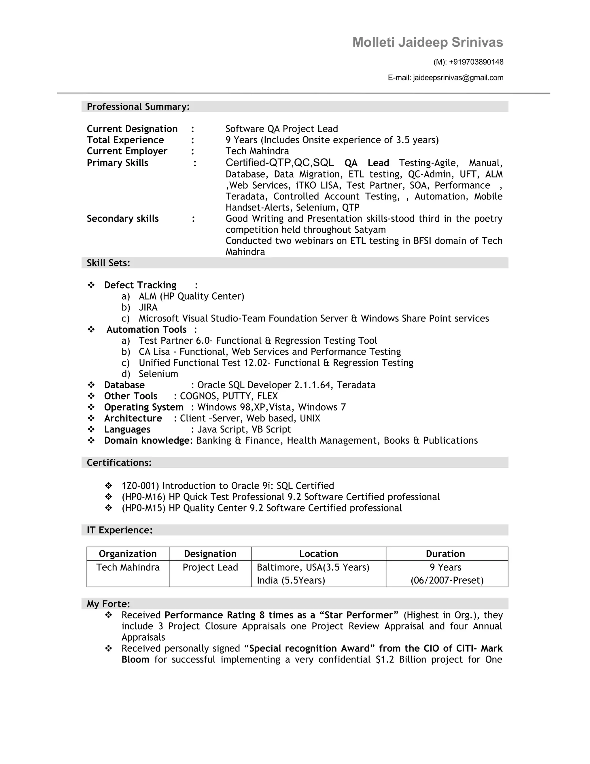 Resume_MolletiJaideepSrinivas | PDF