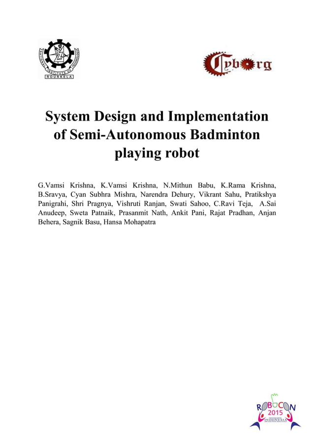 ROBOCON 2015 Documentation | PDF
