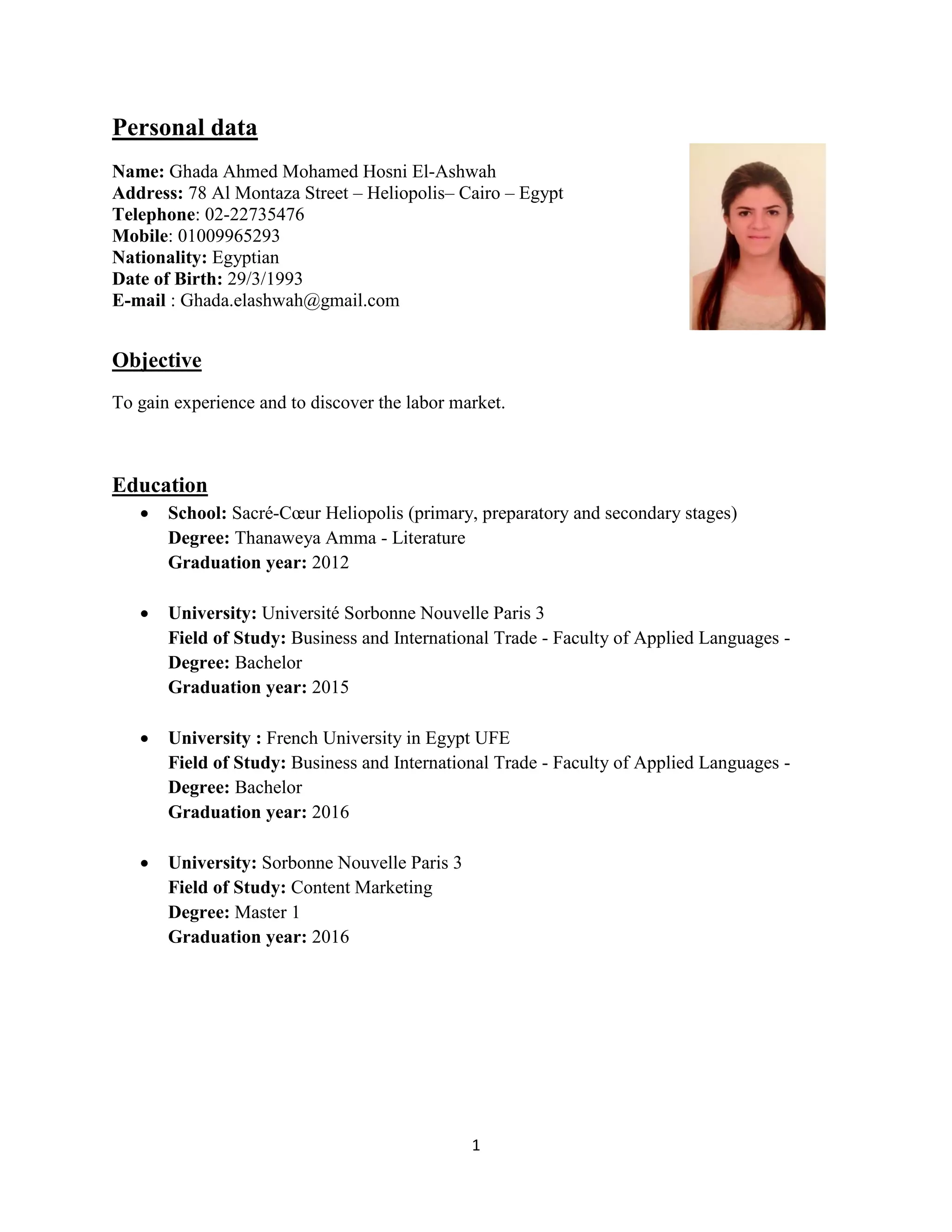 Curriculum Vitae (ENGLISH) | PDF