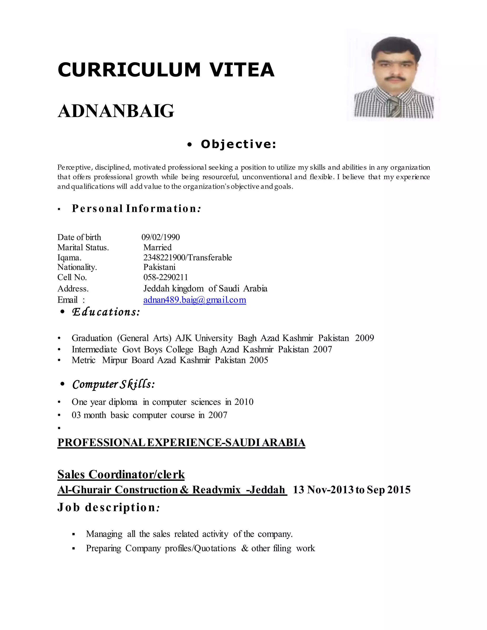 AdnanBaig cv 2 | PDF