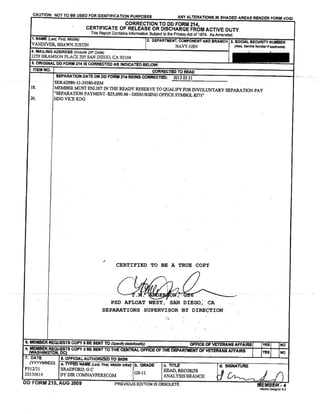Correcting Dd 214 Discharge
