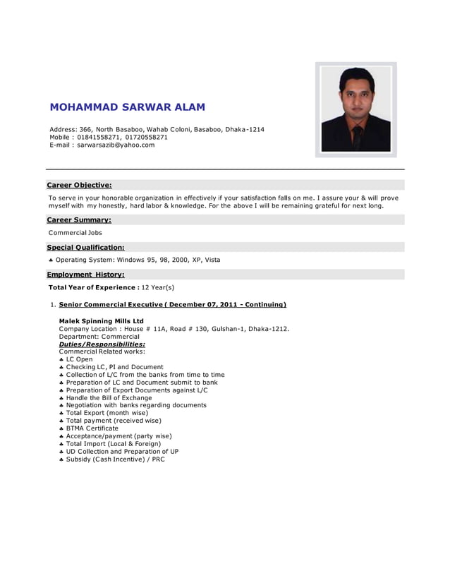 MOHAMMAD SARWAR ALAM CV Final-2 | DOCX