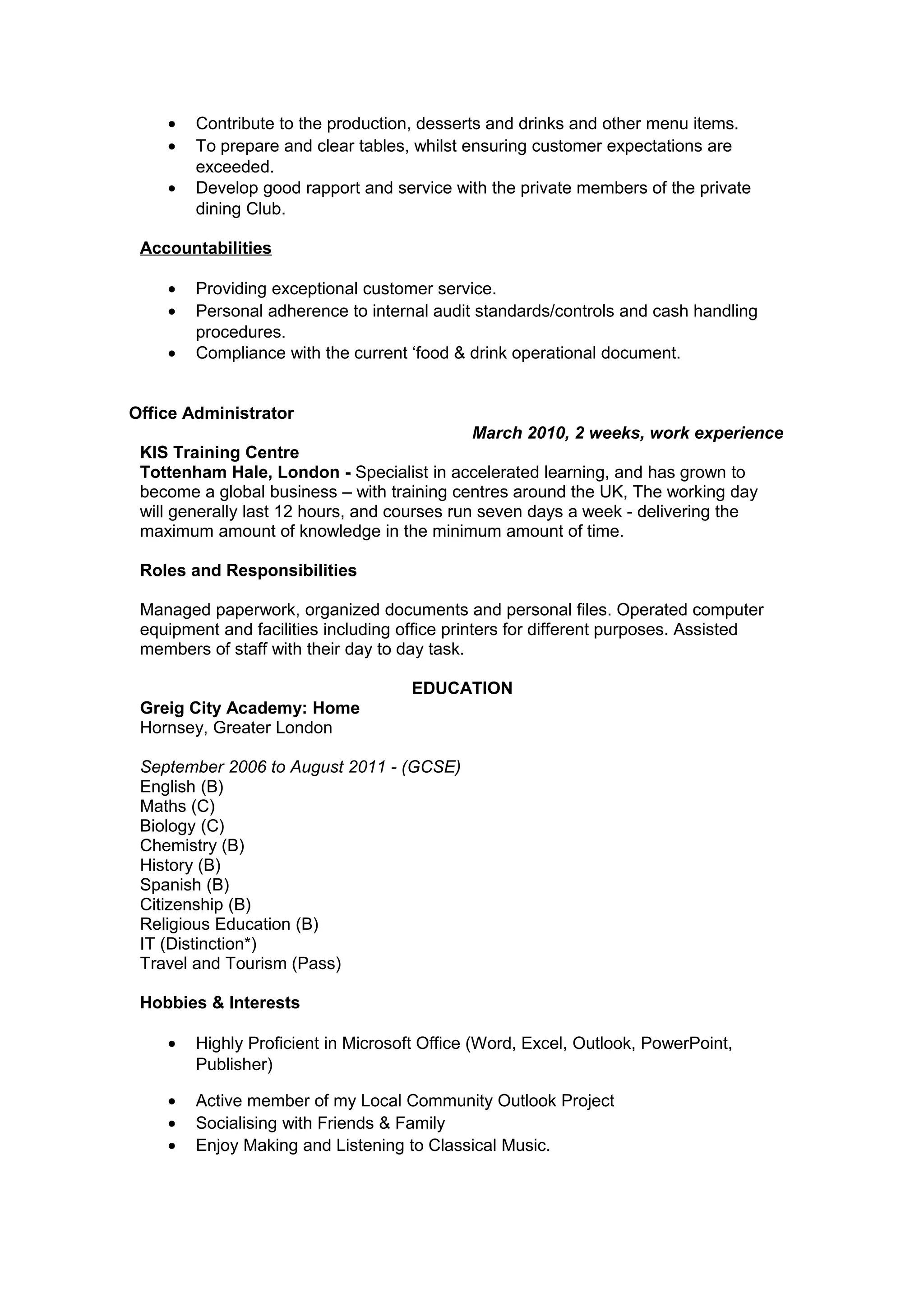 Danicka Reid CV | PDF