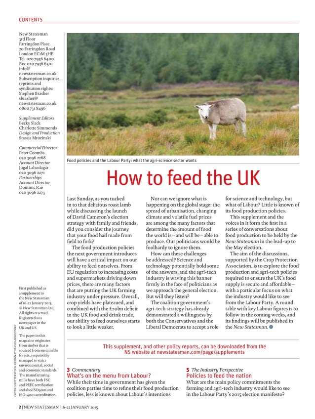 NS Food Production Supplement Jan 2015 | PDF