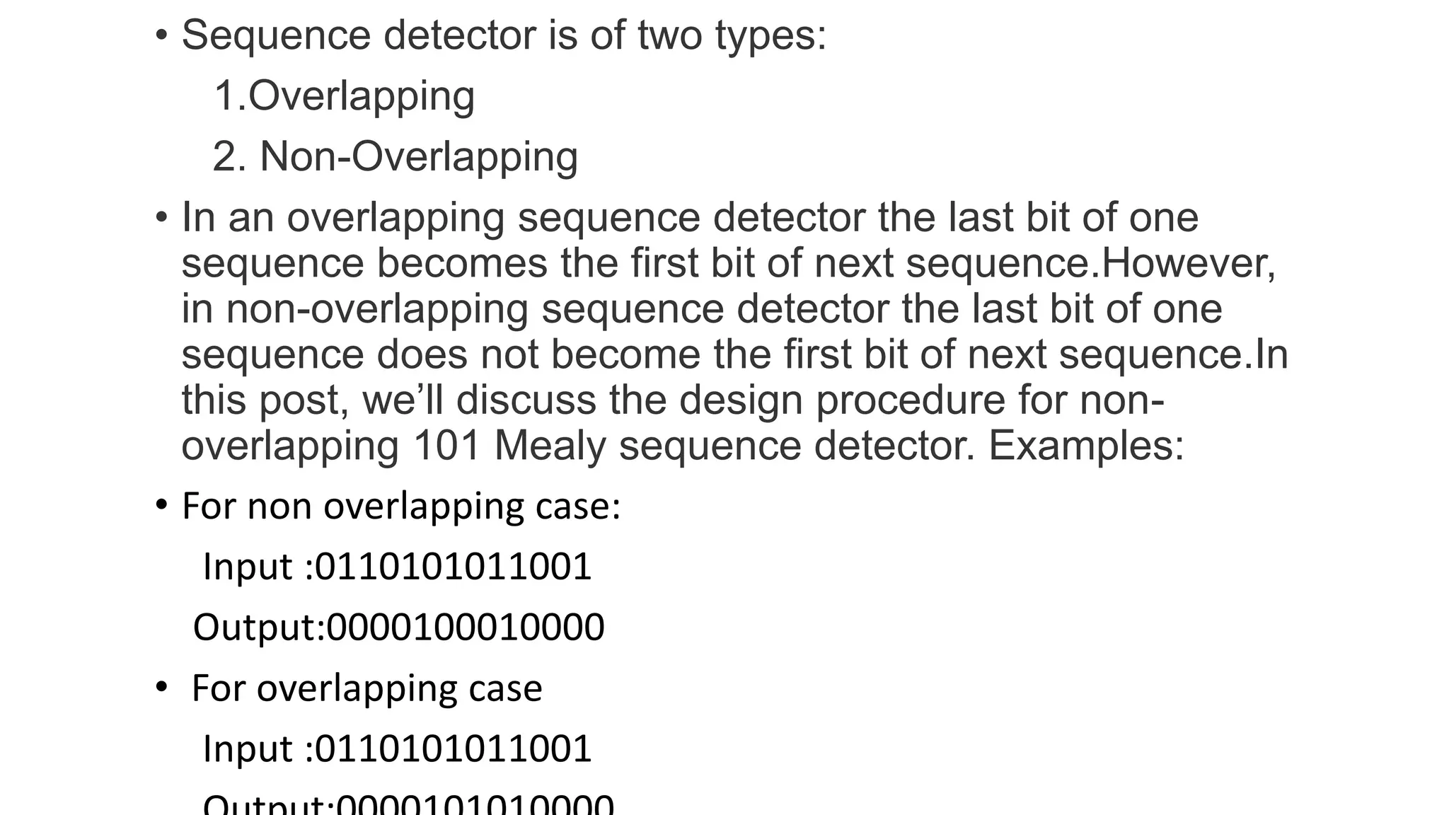 digital electronics Design of 101 sequence detector without overlapping for mealy FSM and ...